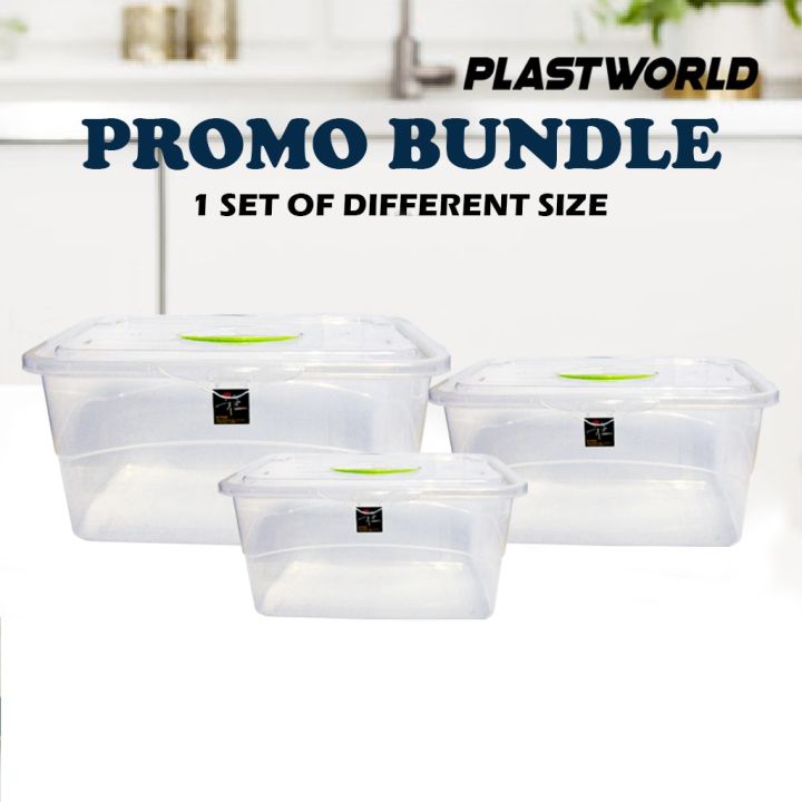 3 Set of Multipurpose Storage Box w/ Handle (Bundle of 3 Sizes) | Daraz.lk