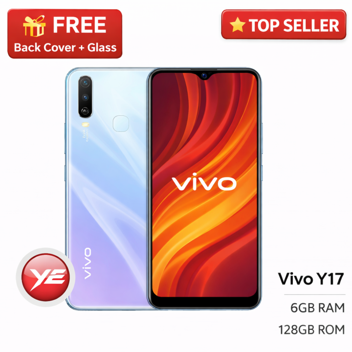 Vivo Y17 8GB RAM | 256GB ROM (𝐅𝐫𝐞𝐞 𝐓𝐞𝐦𝐩𝐞𝐫𝐞𝐝 𝐆𝐥𝐚𝐬𝐬 & 𝐂𝐨𝐯𝐞𝐫) 5000mAh ...