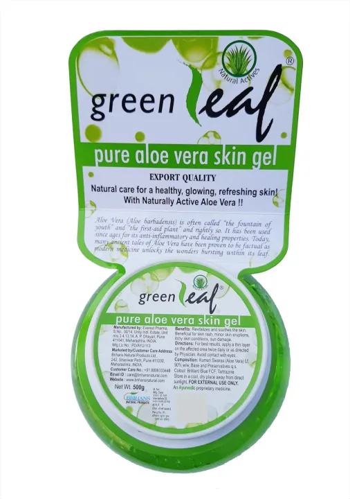 Greenleaf Pure Aloe Vera Skin Gel 500g – Ayurvedic, Natural, Soothing ...