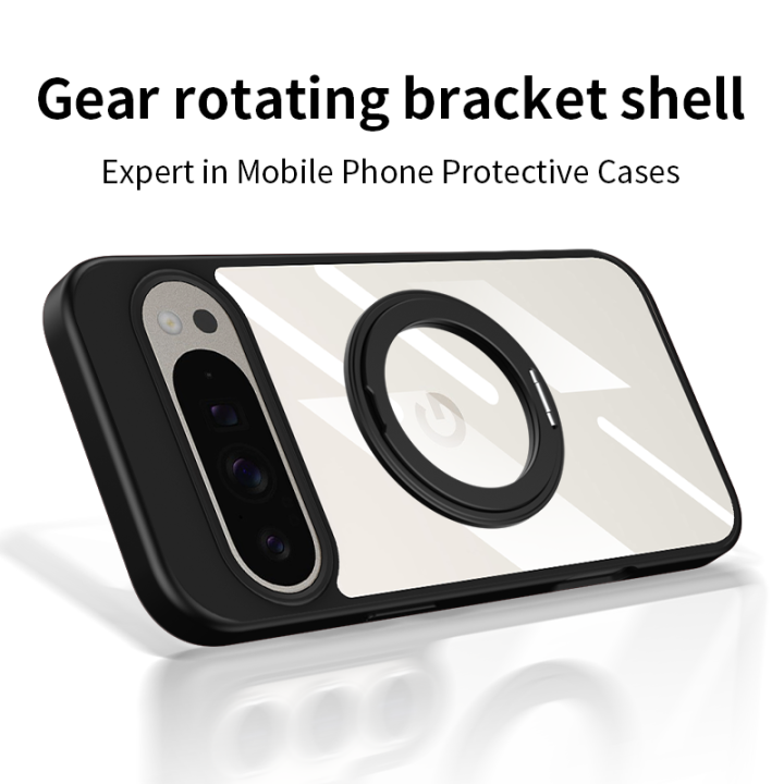 For Google Pixel 8 9 Pro 8A 9A 9pro XL Phone Case，Rotating Gear Bracket ...