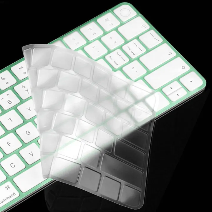 Fully Transparent with ID TPU Keyboard Cover for iMac 24 Inch Wireless ...