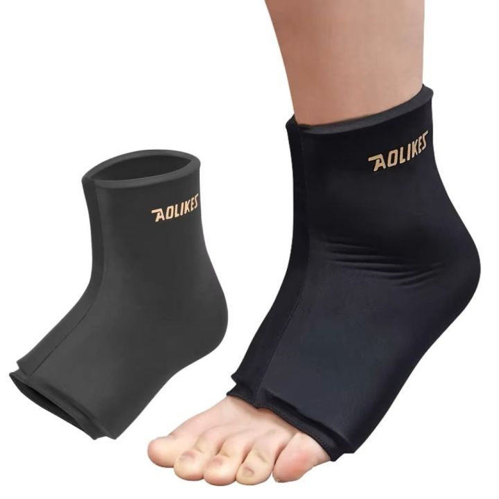 Sports Protective Gear Hot & Cold Relief Gel Ankle Sleeve Reusable Soft ...