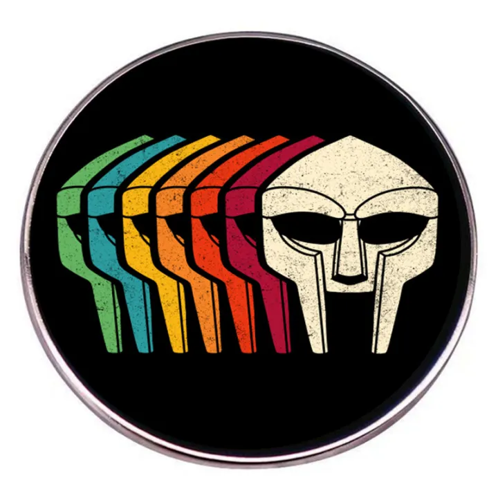 【Qorro】MF DOOM Doom Brooch Hip Hop Rock Punk Music Rapper Pin Metal ...
