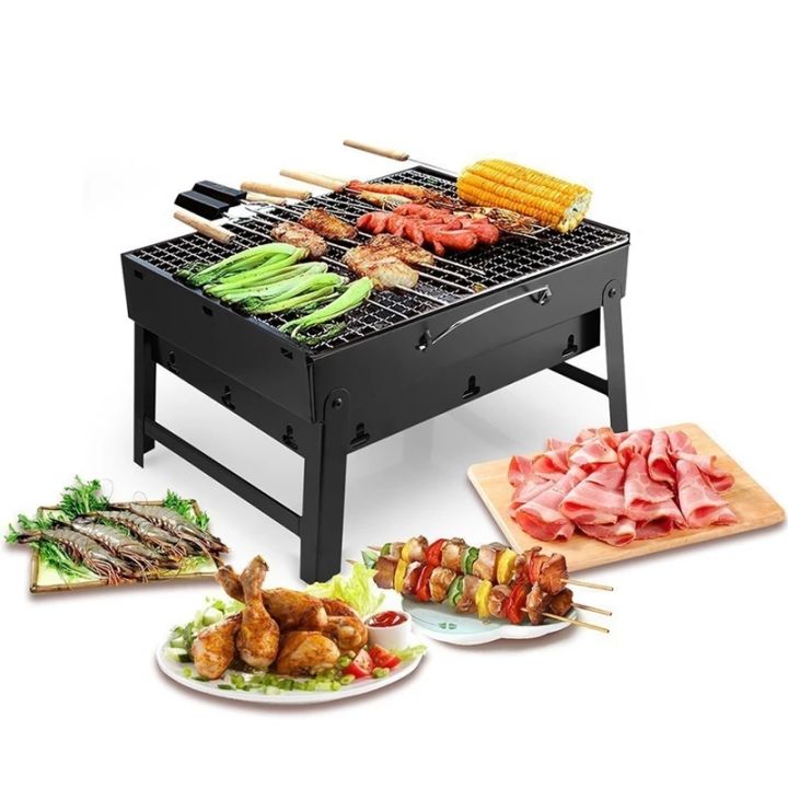 Mini BBQ Grill Portable, Picnic Grill Small Grill Folding Grill ...