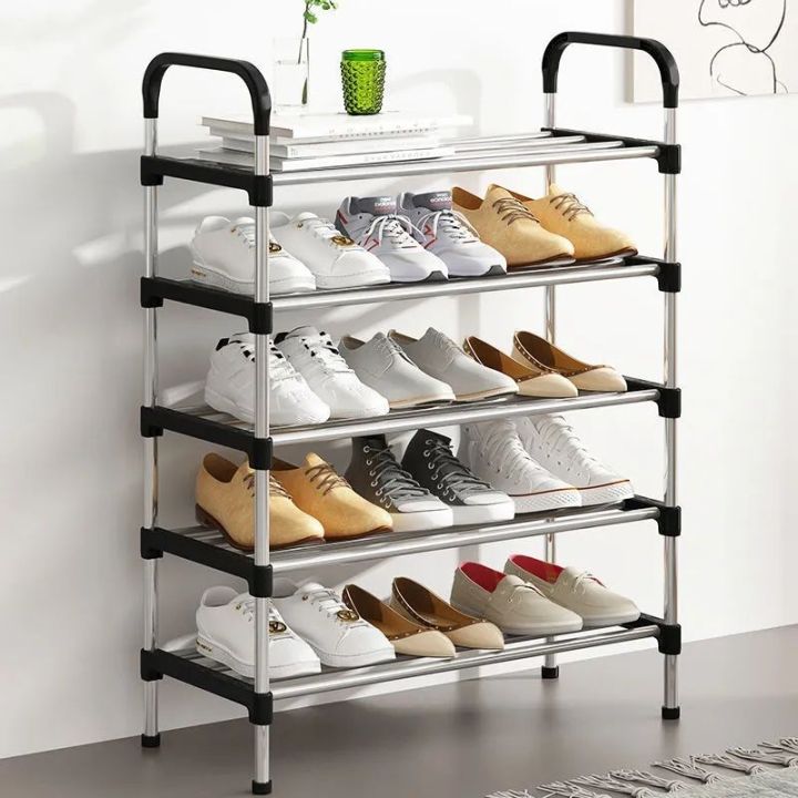 5 Layer Solid Steel Shoe Rack Multi-layer Shoes Cabinet Storage ...