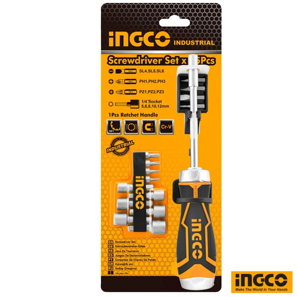 INGCO 15 In 1 Ratchet Screwdriver Set | Daraz.lk
