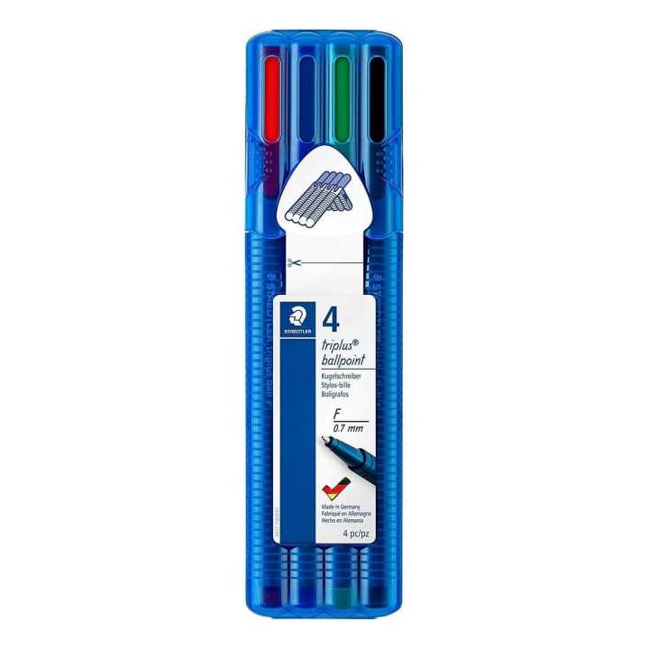 STAEDTLER® Triplus Ball 437 M Triangular Ballpoint Pen 4 Set | Daraz.lk