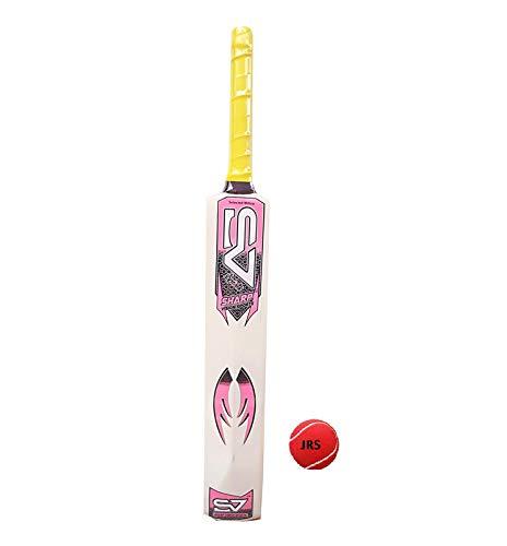 JRS SV Kids Junior Wooden Cricket Bat with Free Ball (Size 4, Sticker ...