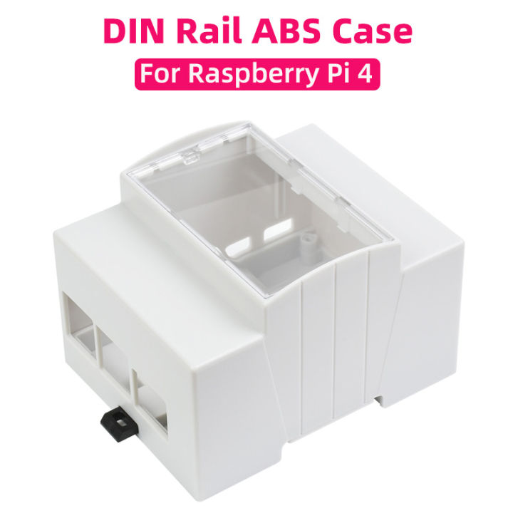 Raspberry Pi 4 Model B ABS Case DIN Mount Large Inner Space Protection ...
