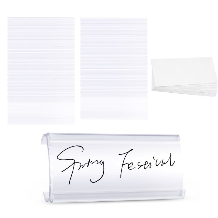 A68P-Wire Shelf Label Holders, 30 Pack Plastic Wire Shelf Label Clips ...