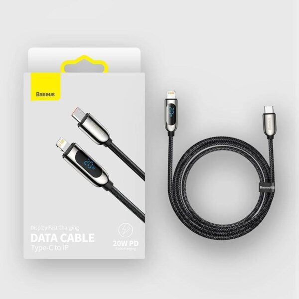 Baseus Display 1M 20W Fast Charging Data Cable Type-C to IP | Daraz.lk