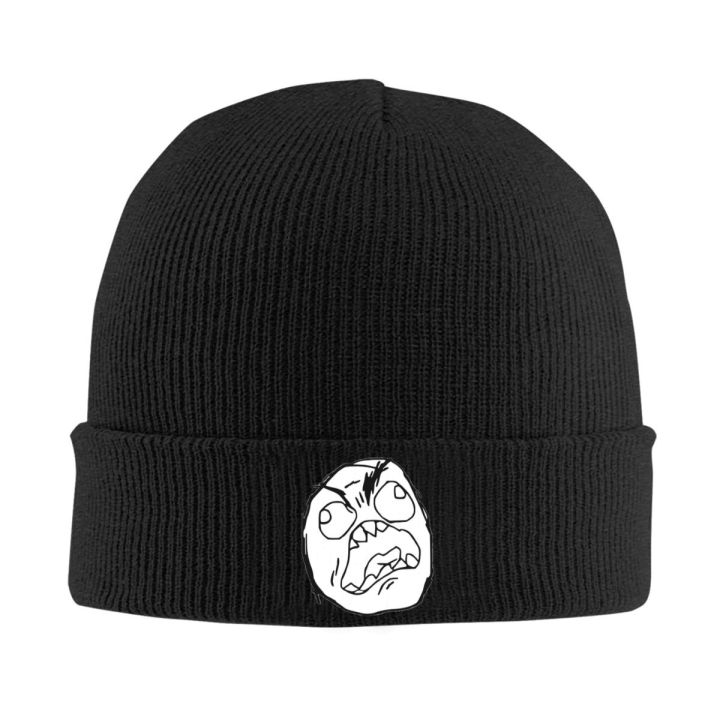 Rage Guy Meme Set Trollface Hats Autumn Winter Beanies Baggy Rage Comic ...