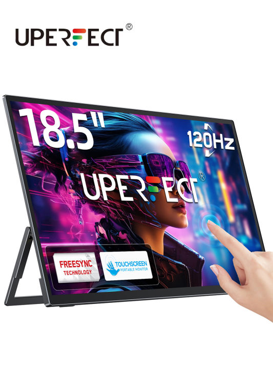 UPERFECT 18.5 Inch 120Hz Touchscreen Portable Monitor 1080P Ultra Slim ...