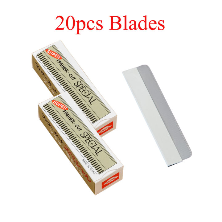 【Unique features】Meisha 10/20pcs Barber Safety Hair Trimming Razor ...