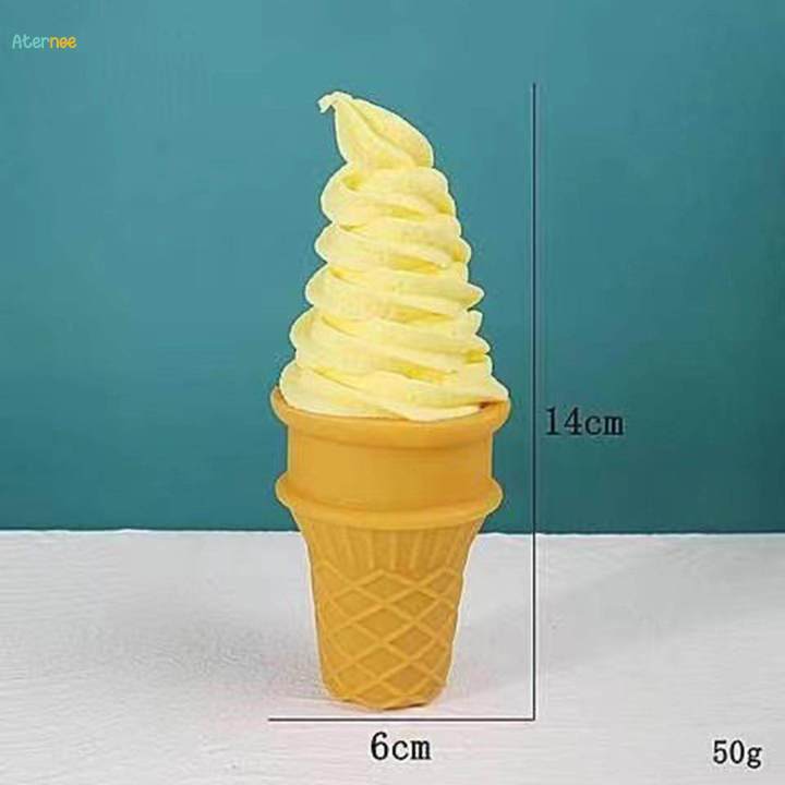 Fake Ice Cream Cone Artificial Ice Cream Model for Display Fake Cupcake ...
