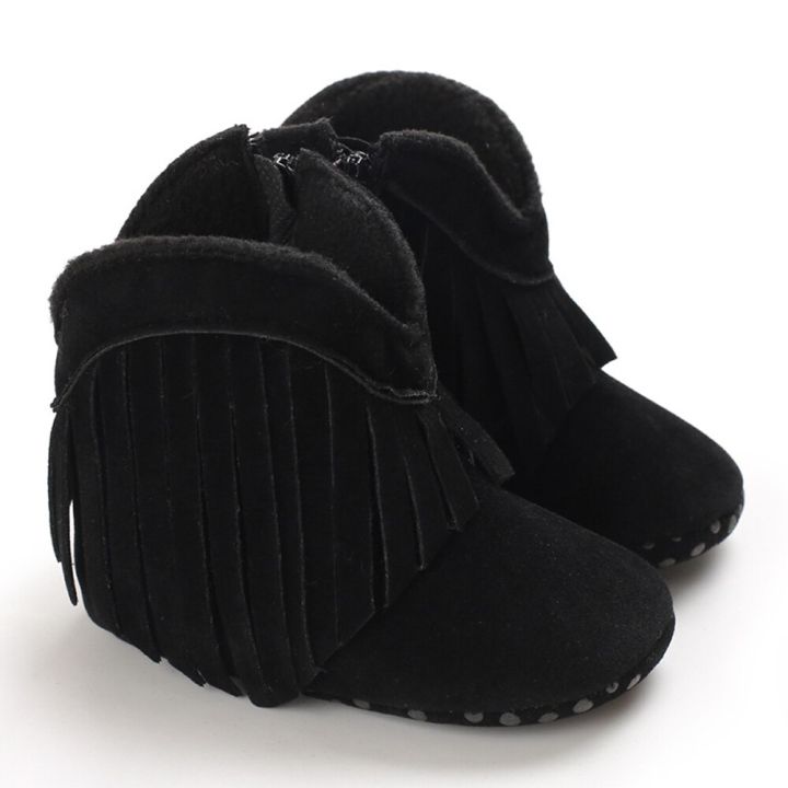【VA VA VOOM】FOCUSNORM 5 Colors Girl Tassel Boots Flat Bottomed Pure ...