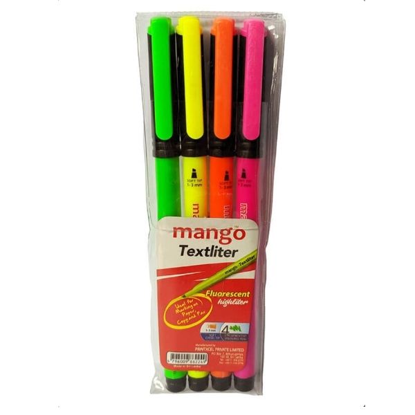 Mango Textlighter/Highlighter Multicolored Packet | Daraz.lk