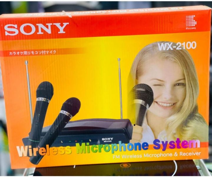 Wireless Microphone WX-2100 FM Wireless Microphone & Receiver System ...