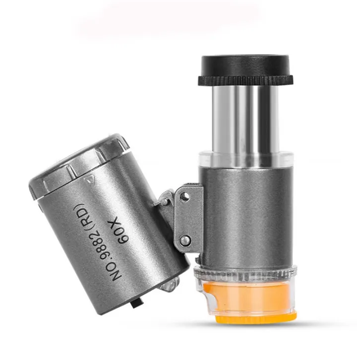 60X Mini Pocket Microscope Jewelers Eye Loupe Portable Magnifying Glass ...