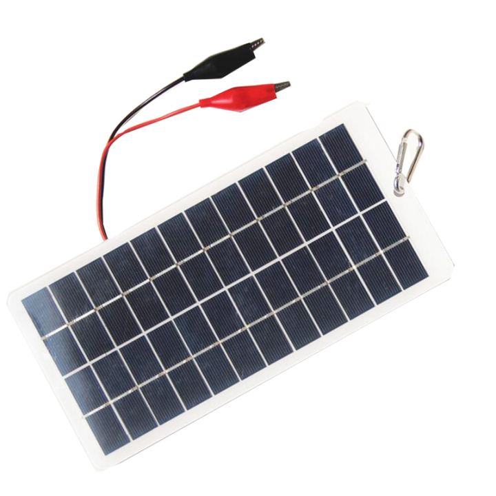 5W 12V Polysilicon Solar Panel Replacement Accessories Outdoor Portable ...