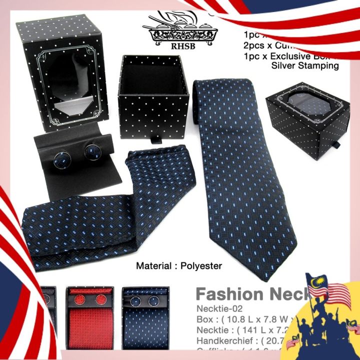 PREMIUM 100% POLYESTER SILK NECKTIE / NECK TIE / GIFT / SET GIFT BOX ...