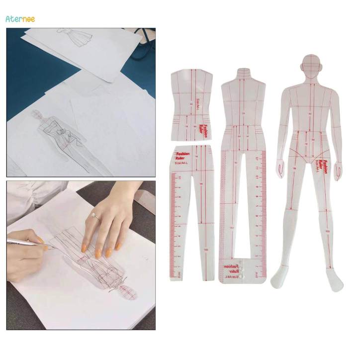Fashion Drawing Template Ruler Sewing Ruler for Pattern Makers ...