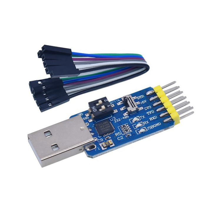 6-In-1 Multifunctional USB to UART Serial Port Module Set Kit USB TTL ...