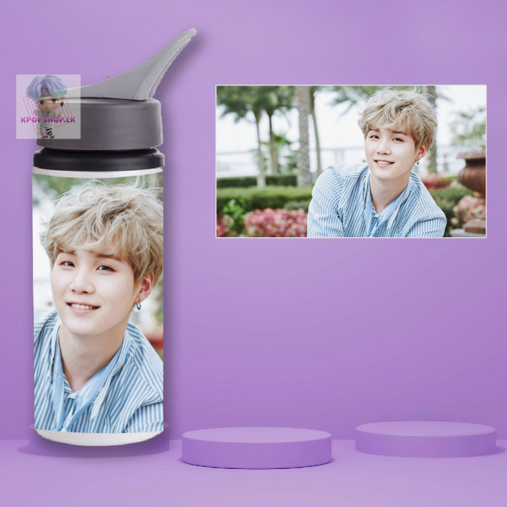 KPOP BTS 650ml Suga Water Bottle Aluminum Sipper Bottle | Daraz.lk