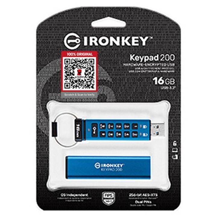 Kingston Ironkey Keypad 200 16GB Encrypted USB Flash Drive with ...