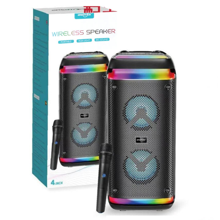 GTS-2088 Portable Wireless Bluetooth Speaker with Led Light RGB Support ...