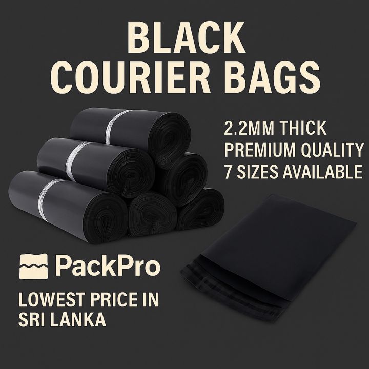100pcs Black Poly Mailer Daraz Flyers Bundle of 100 Black Bags pack ...