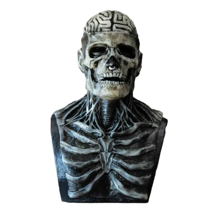 Halloween Horror Bare Brain Zombie Latex Mask Horror Skull Costume ...