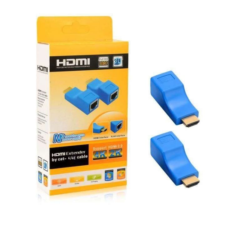 HDMI EXTENDER 1080P RJ45 PORTS LAN NETWORK HDMI EXTENSION UP TO 30M ...
