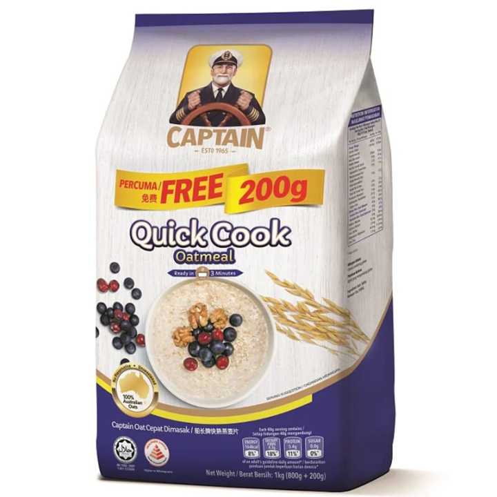 Captain Oats - Quick Cook ( Oatmeal ) 800G | Daraz.lk