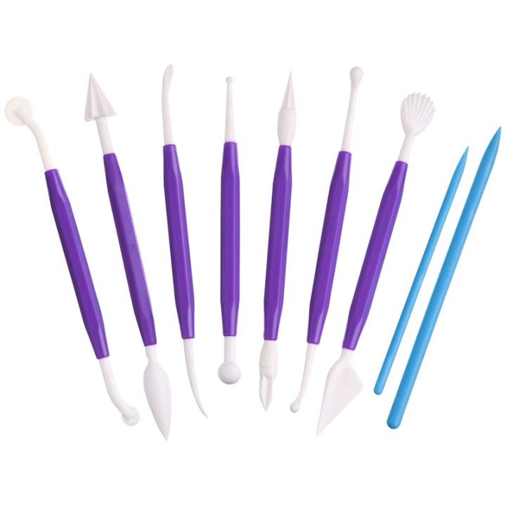 9 Pieces Plastic Clay Modeling Tools Ceramic Pottery Tool Kit for Shaping and Sculpting | Daraz.lk