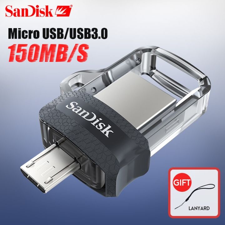 SanDisk OTG USB Drive 32GB 16GB Dual Mini Pen Drives 128GB 64GB ...