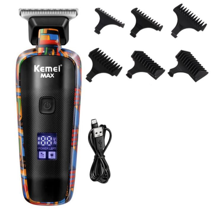 Rechargeable Hair Clipper Electric Trimmer for Men Printed Graffiti ...