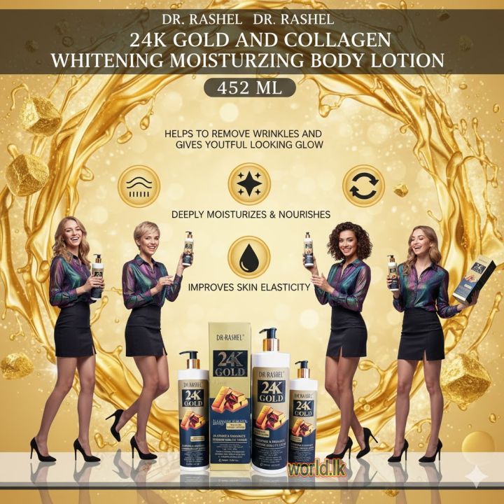 DR. RASHEL 24k Gold and Collagen Whii tening Moisturizing Body Lotion ...
