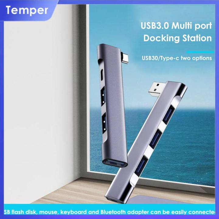 Temper 4 IN 1 USB-C HUB 3.0 4-Port Adapter Multi-Port Mini USB2.0/USB3 ...