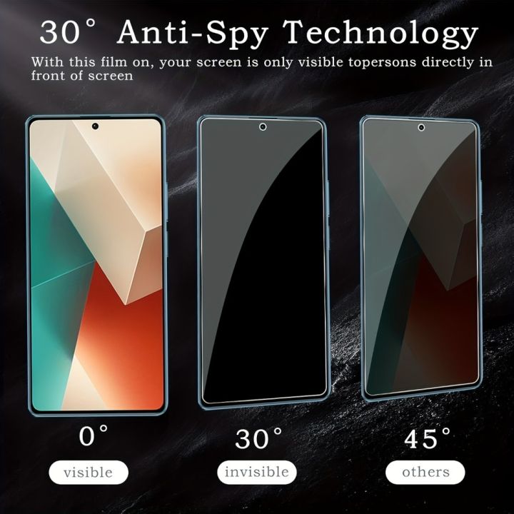 NEW 3Pcs Privacy Tempered Glass for Xiaomi Redmi Note 14 5G 13 12 11 ...
