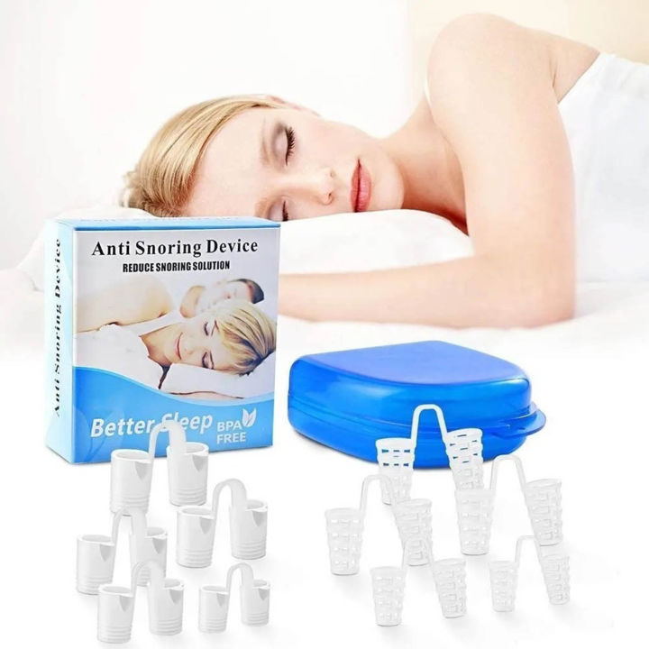 8Pcs/Set Anti Snoring Breathe Easy Sleep Nose Clip Snore Stopper Aid ...