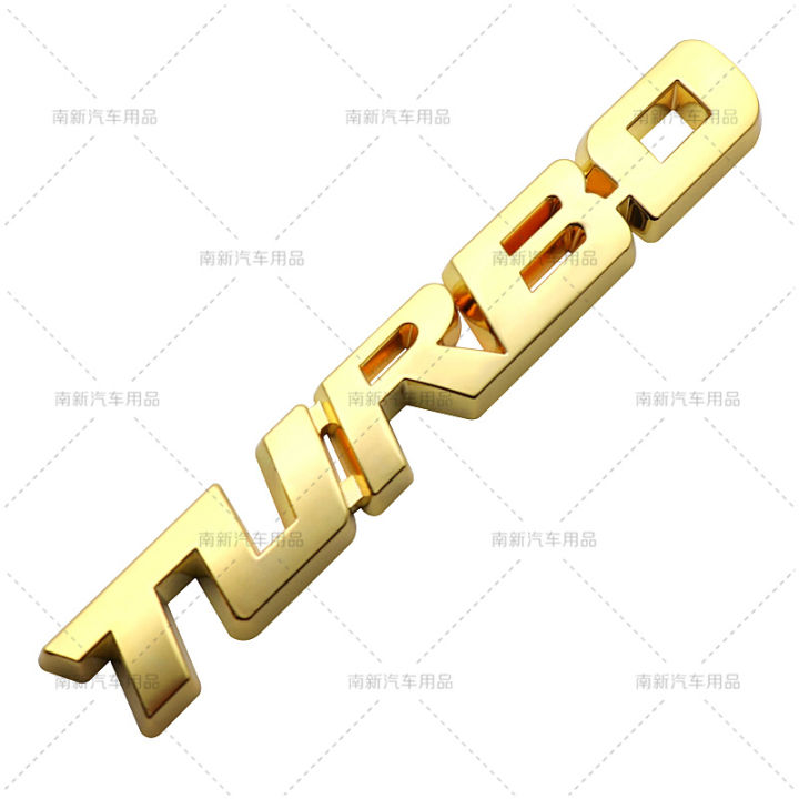 Large Size TURBO Car Labeling Sports sign Metal Tail Box Car Badge ...