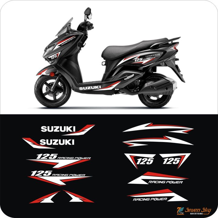 Suzuki Burgman Bike Body Stickers PVC & Luminous Plotter Cutting ...