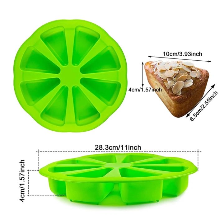Triangle Baking Mold 8 Silicone Patisserie Portion Cake Moule Gateaux ...