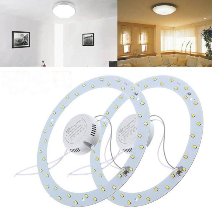 4Pcs Furniture 18W 5730 LED Panel Circle Annular Ceiling Light Fixture ...