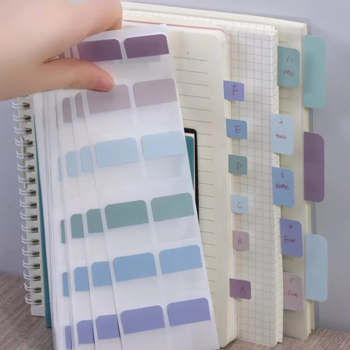10sheets/pack Multicolor Sticky Writable Repositionable Index Tabs ...