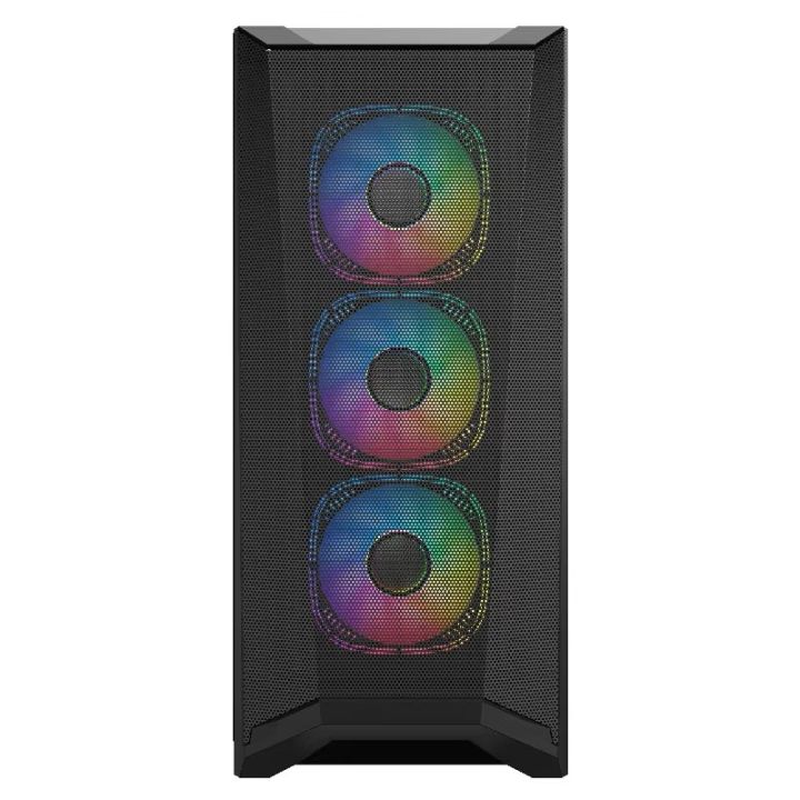 RUIX MASE Gaming PC Casing Desktop case Tempered Glass Mid Tower 9 Fans ...