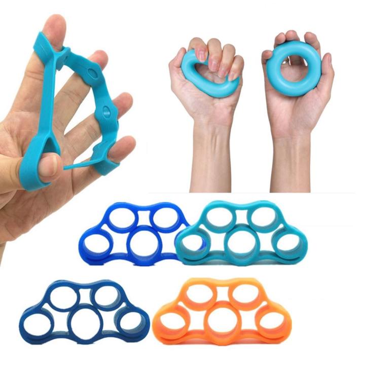 Hand Gripper Silicone Finger Expander Exercise Fitness Resistance Bands ...