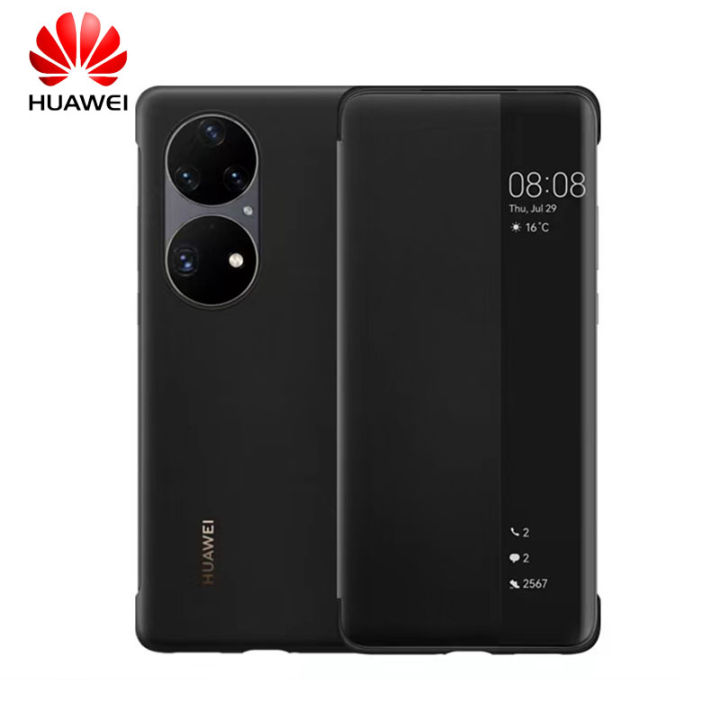 Original Business Smart View Cover For Huawei P50 Pro/P50Pro Leather ...