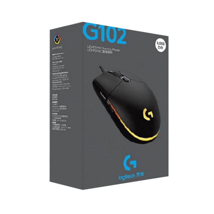 Logitech G102 LIGHTSYNC Gaming Mouse with Customizable RGB Lighting, 6 Programmable Buttons ...